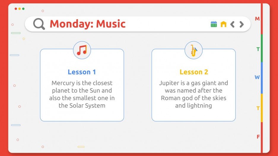 Planificador de clases online | Plantilla de Google Slides y PPT