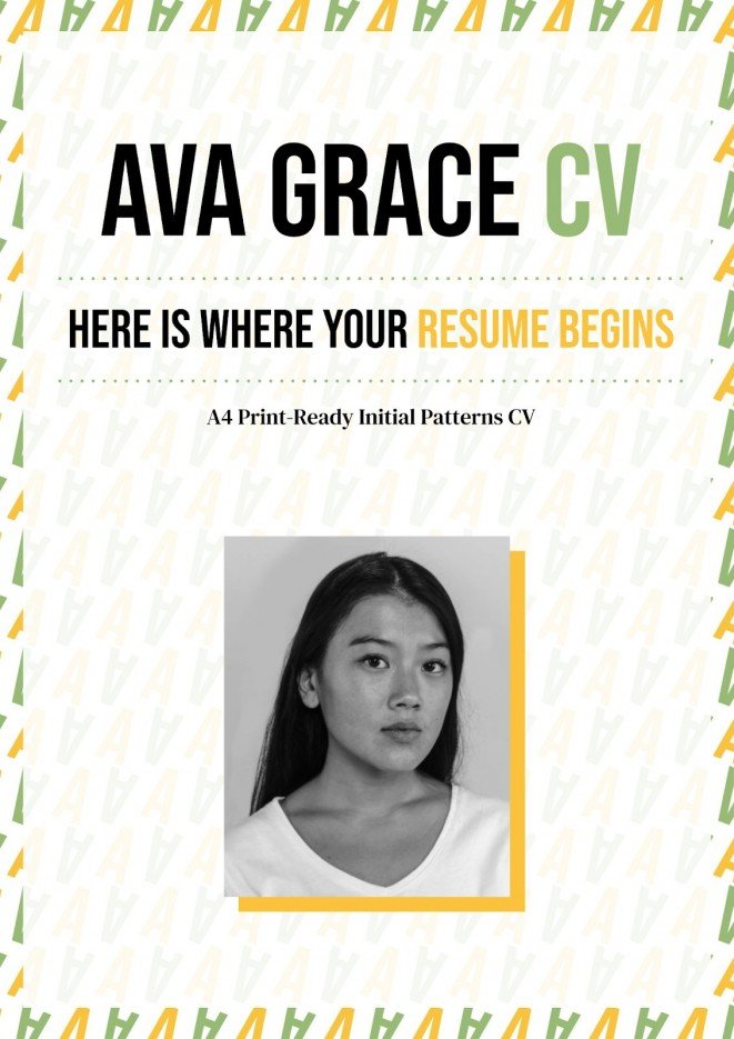 Initials Pattern CV | Google Slides & PowerPoint template