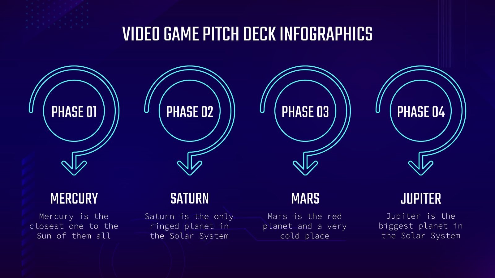 Video Game Pitch Deck Infographics | Google Slides & PPT