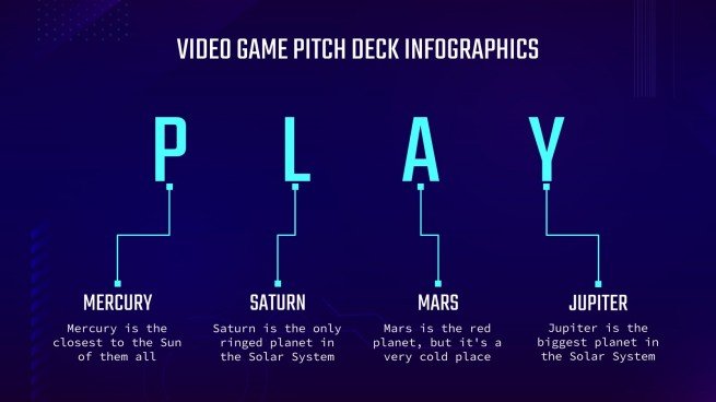 Video Game Pitch Deck Infographics | Google Slides & PPT