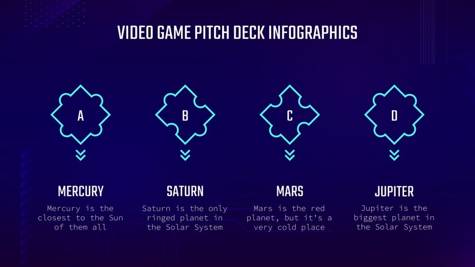 Video Game Pitch Deck Infographics | Google Slides & PPT