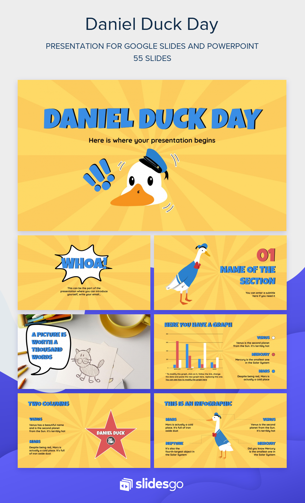 Funny Duck Day | Google Slides & PowerPoint template