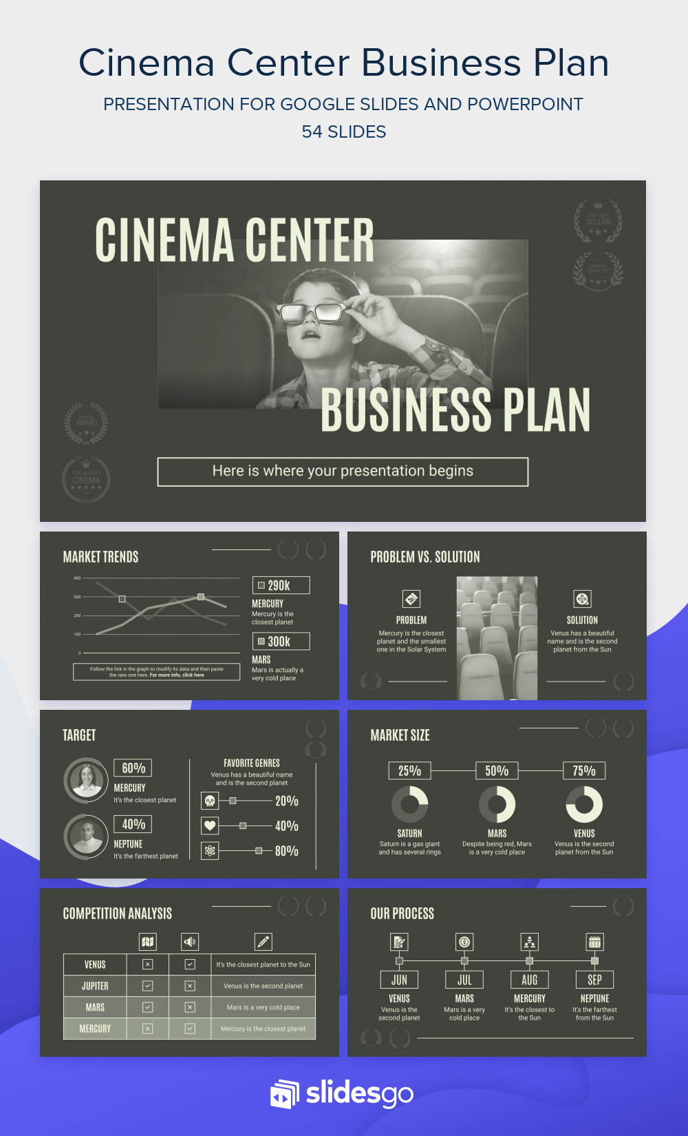 Cinema Center Business Plan | Google Slides & PowerPoint