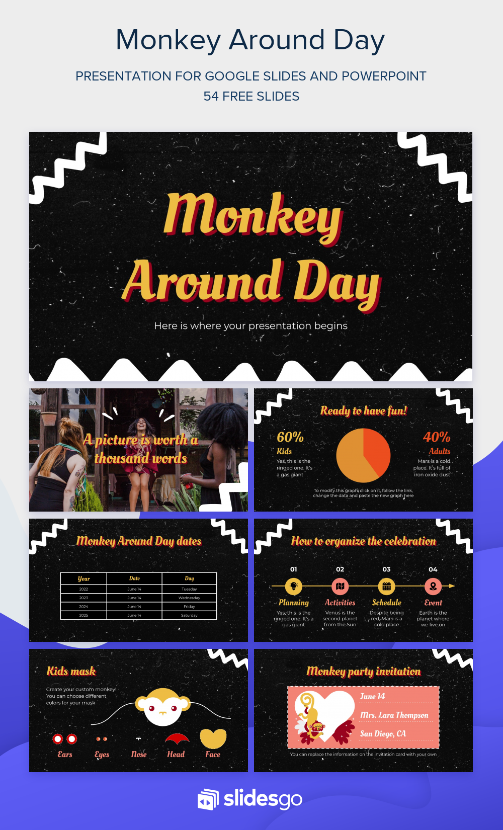 Monkey Around Day | Google Slides & PowerPoint template