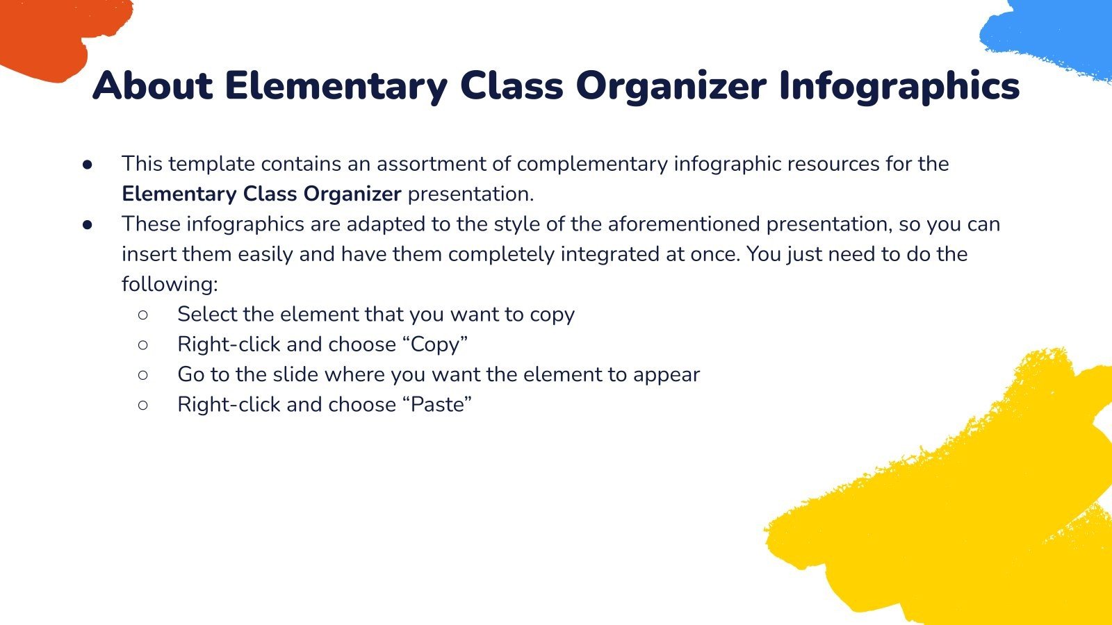 Elementary Class Organizer Infographics | Google Slides & PPT