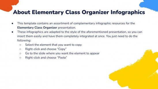 Elementary Class Organizer Infographics | Google Slides & PPT