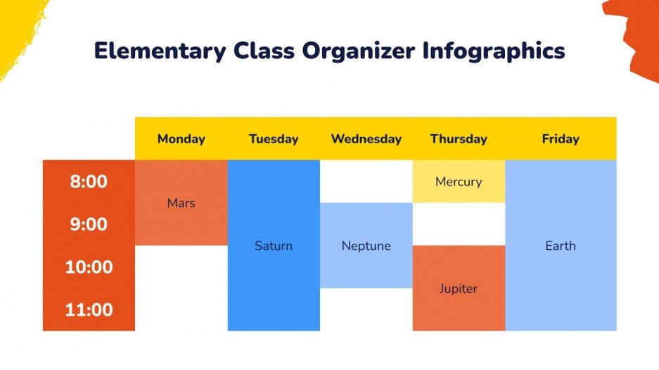 Elementary Class Organizer Infographics | Google Slides & PPT