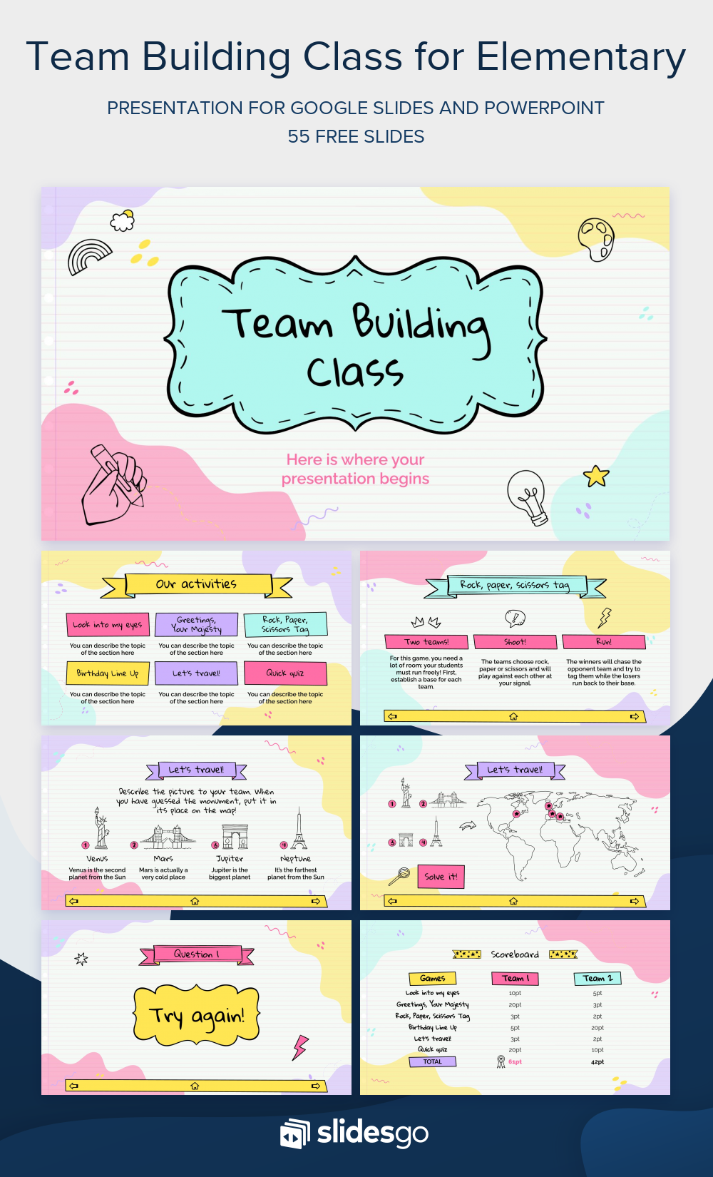 Team Building Class for Elementary | Google Slides & PPT