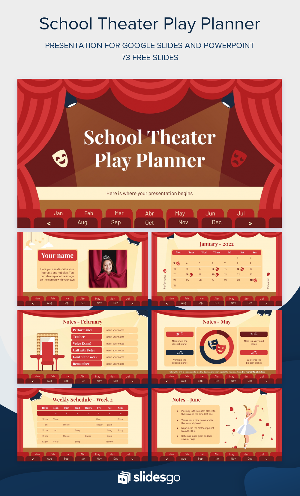 School Theater Play Planner | Google Slides & PowerPoint Theme