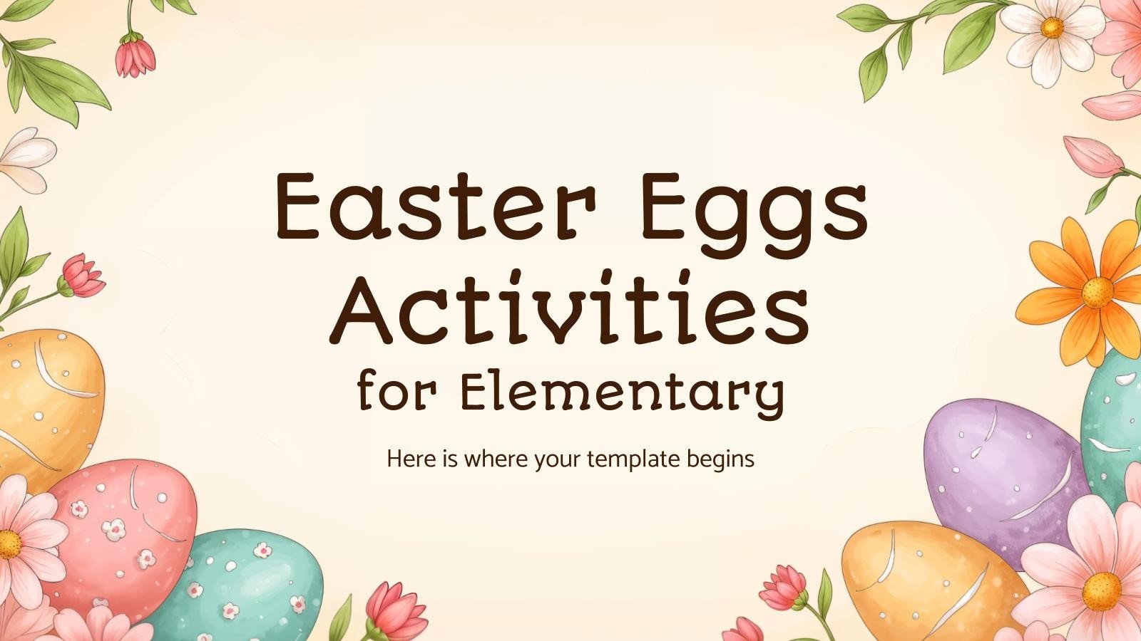 Easter Eggs Activities for Elementary Presentation