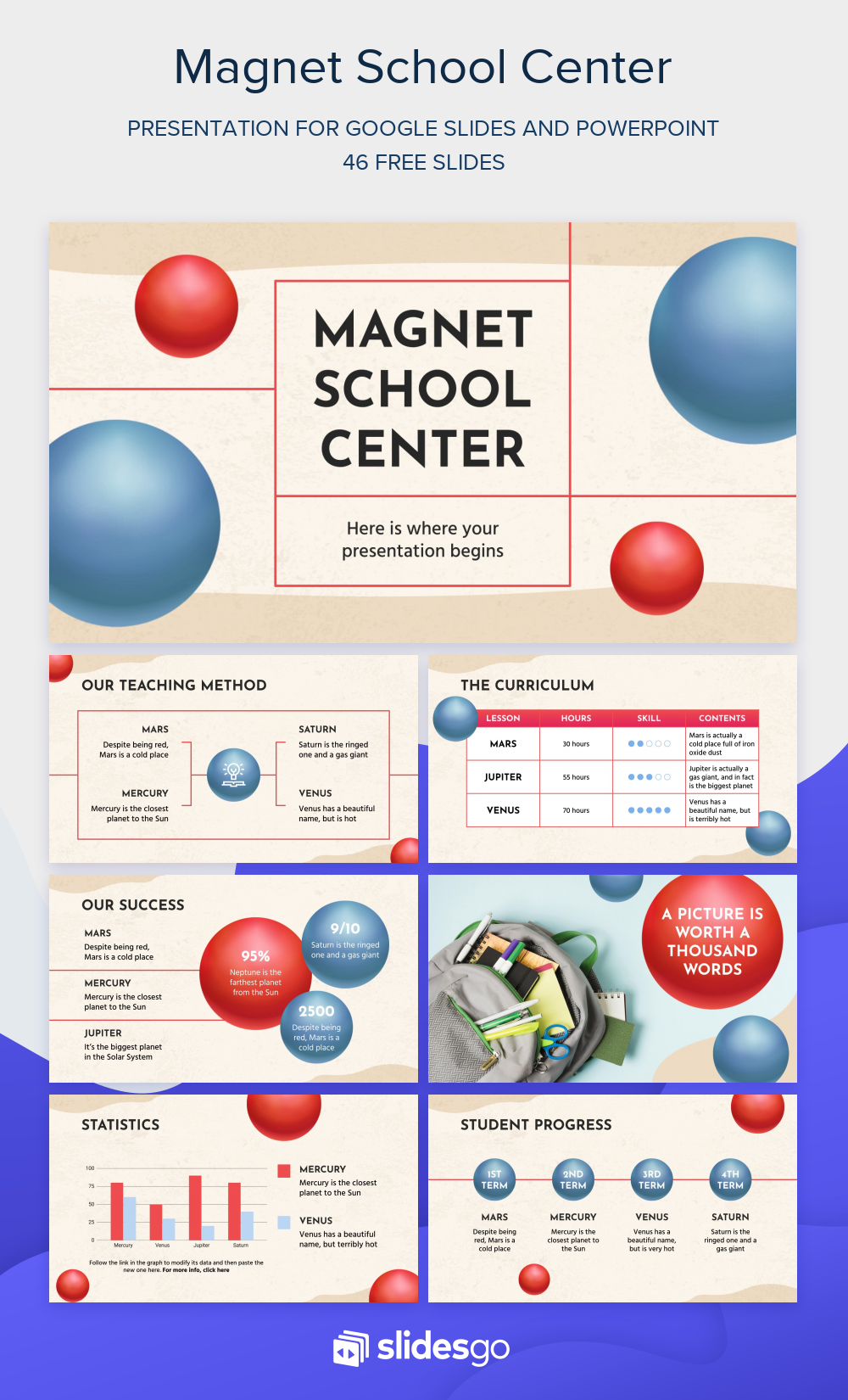 Magnet School Center | Google Slides and PowerPoint tmeplate