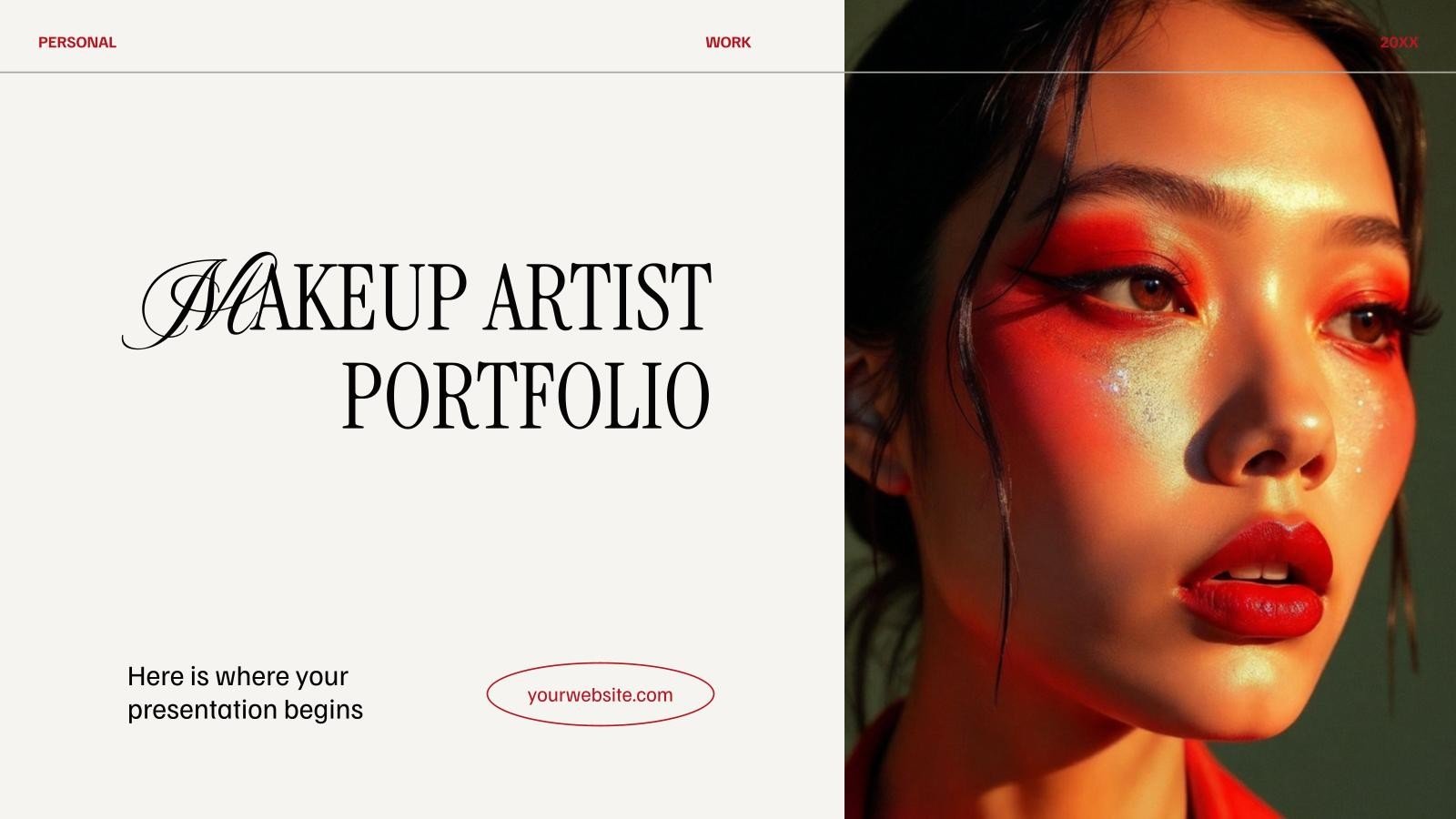 Free Google Slides and PowerPoint templates about makeup