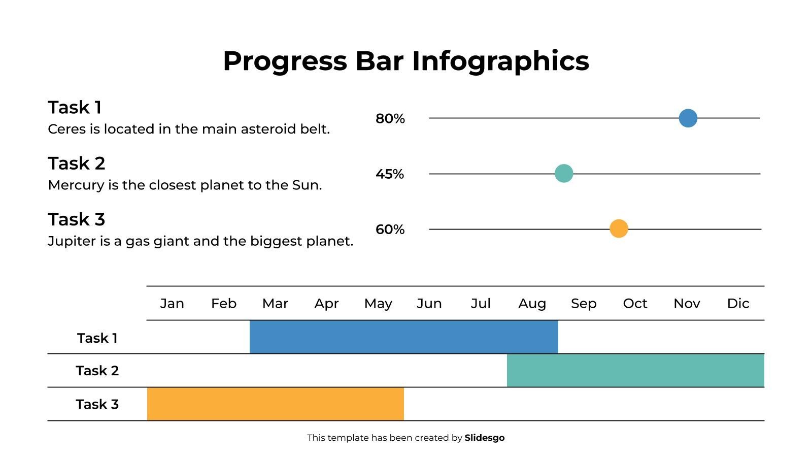 Progress Bar Infographics Template