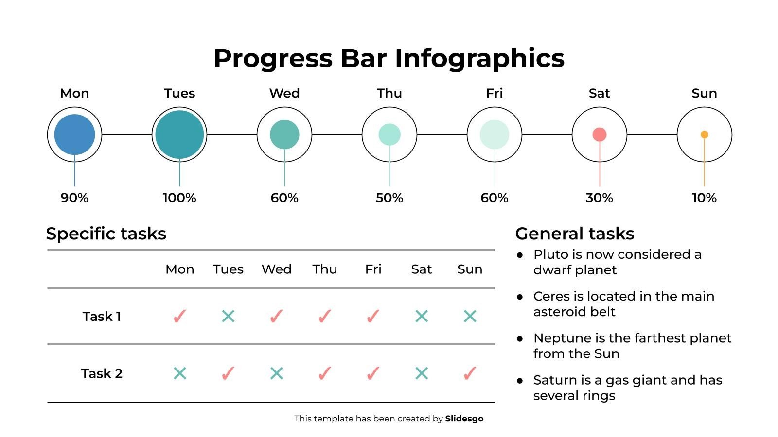 Progress Bar Infographics Template