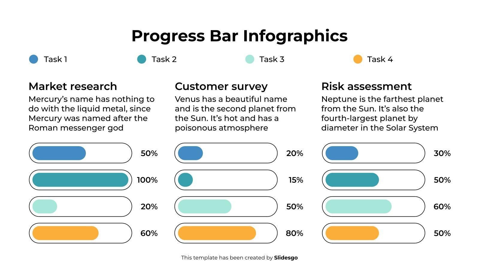 Progress Bar Infographics Template