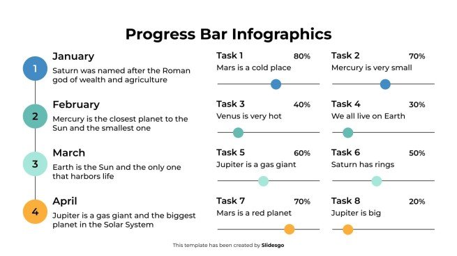 Progress Bar Infographics Template