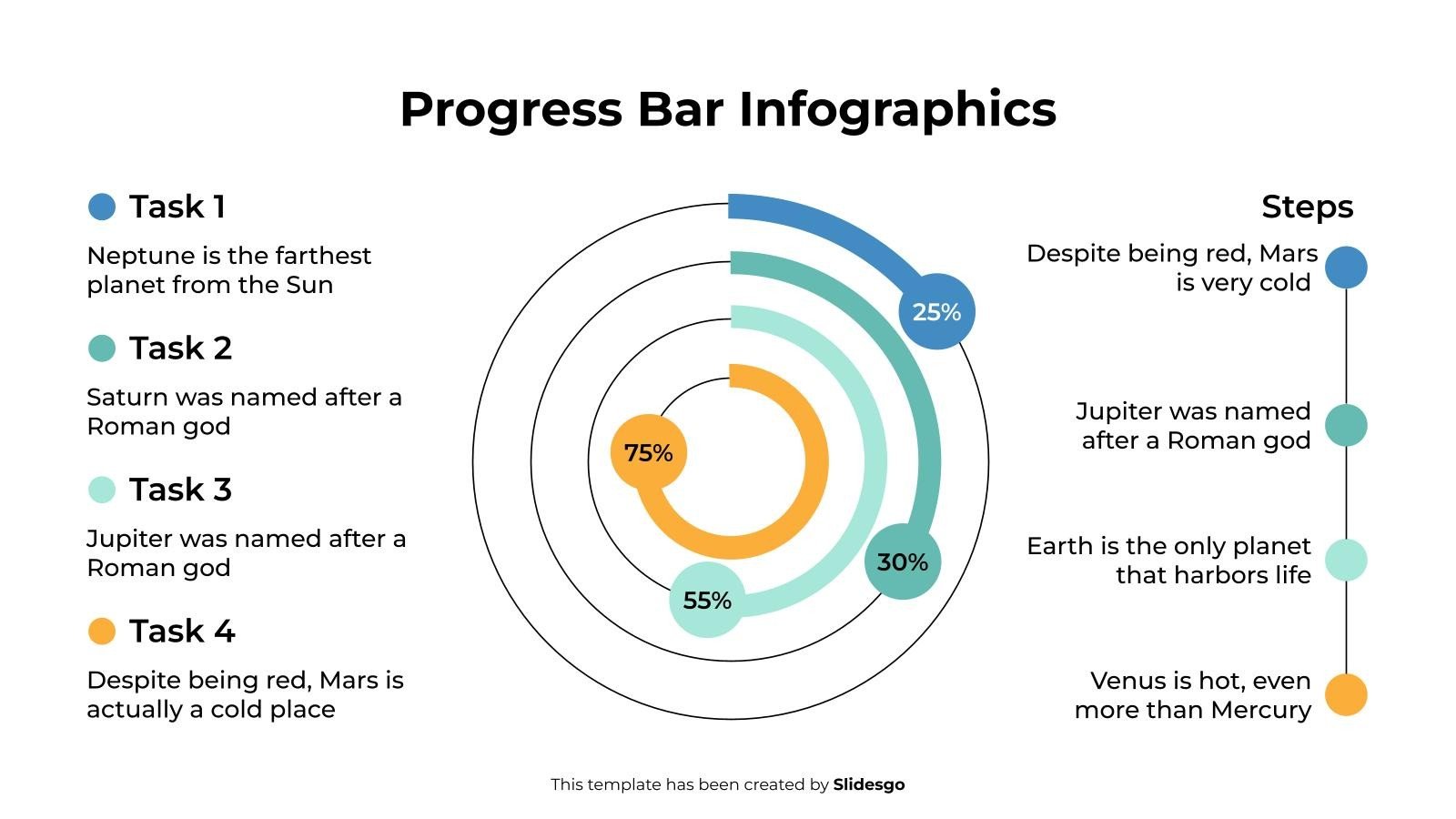 Progress Bar Infographics Template