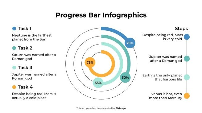Progress Bar Infographics Template