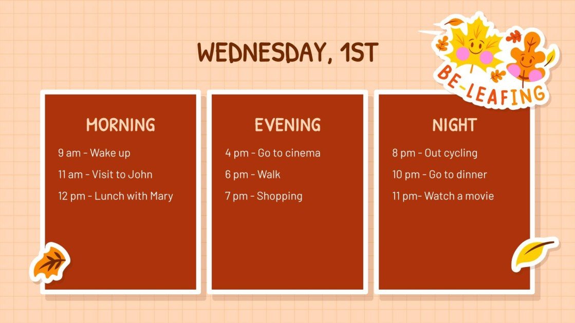 November Daily Calendar 2025 | Google Slides & PPT