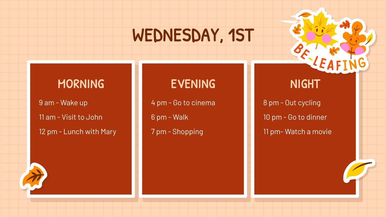 November Daily Calendar 2025 | Google Slides & PPT