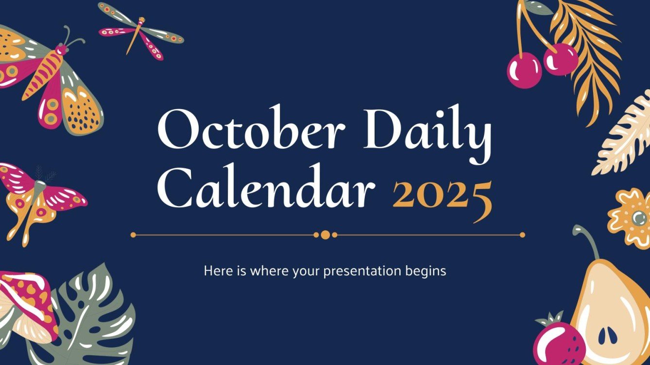 October Daily Calendar 2025 | Google Slides & PowerPoint