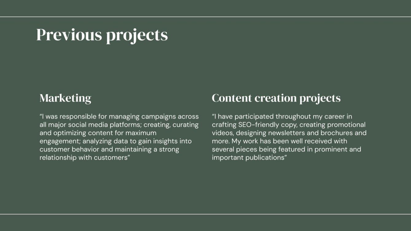 Sage Green Palette Portfolio
