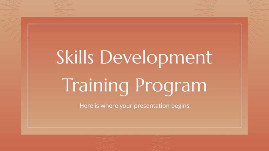 Skills Development Training Program Presentation