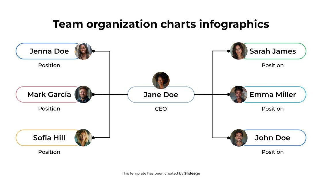 Team Organization Charts Infographics Template
