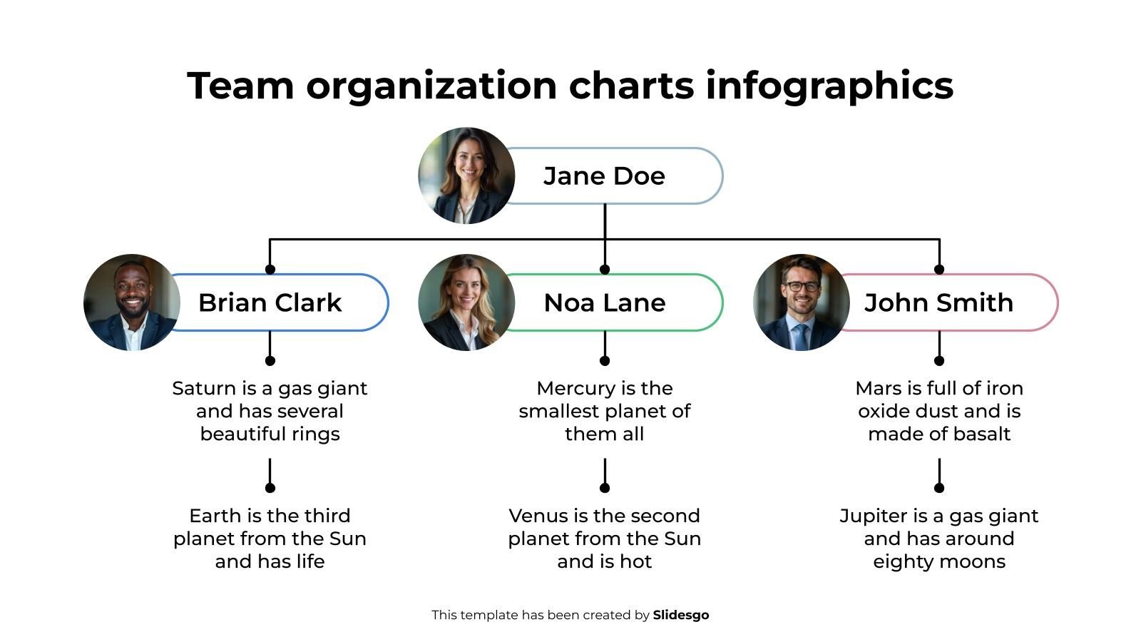 Team Organization Charts Infographics Template