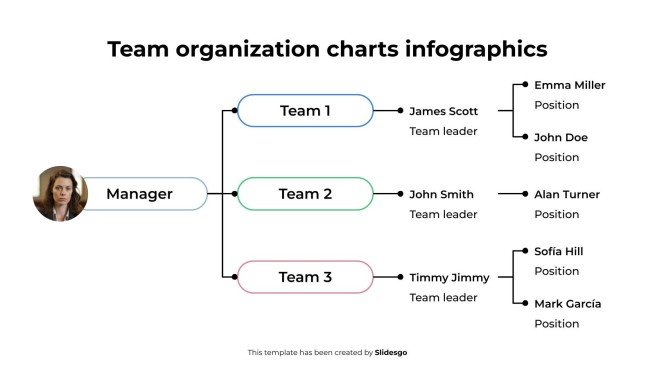 Team Organization Charts Infographics Template
