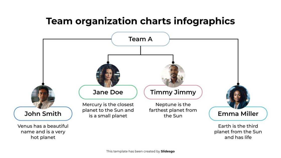 Team Organization Charts Infographics Template