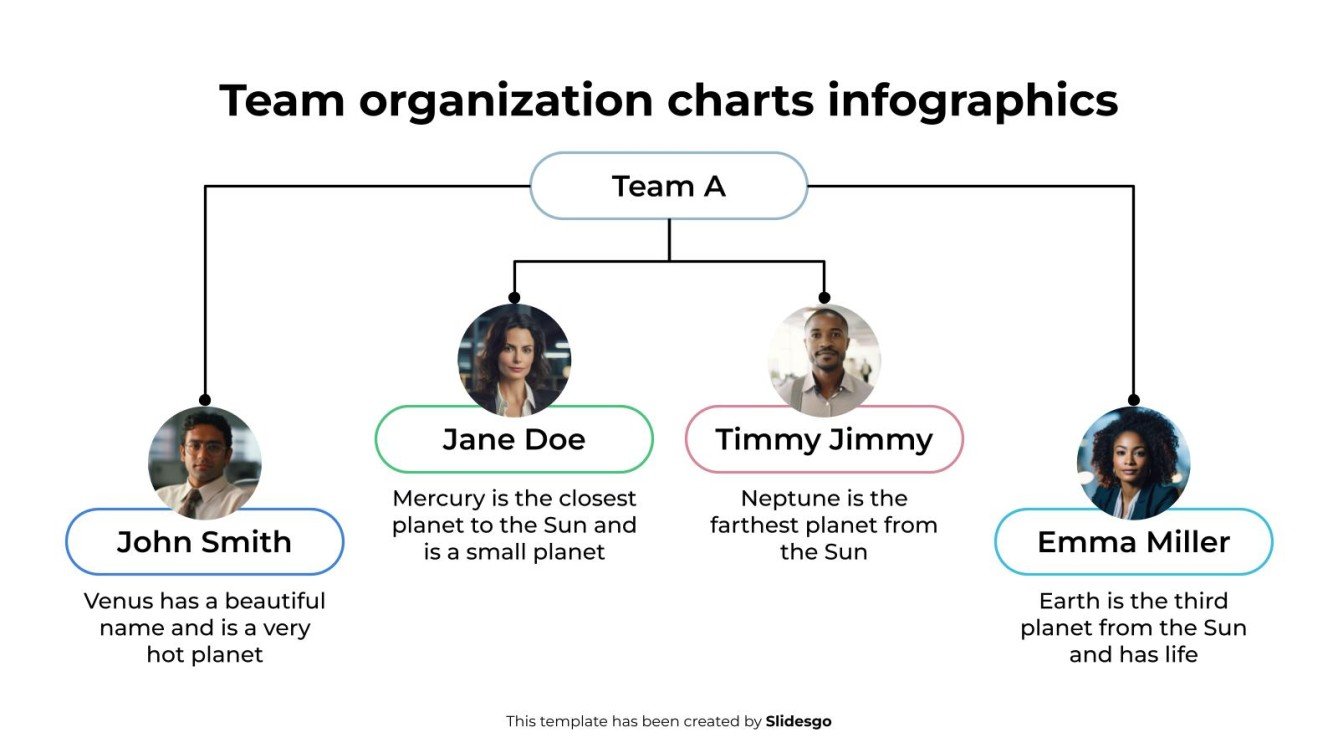 Team Organization Charts Infographics Template
