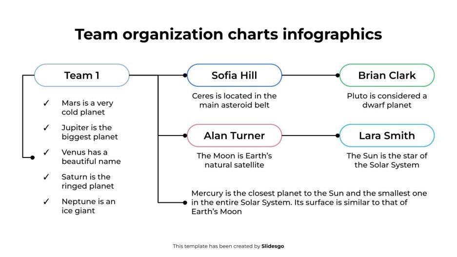Team Organization Charts Infographics Template