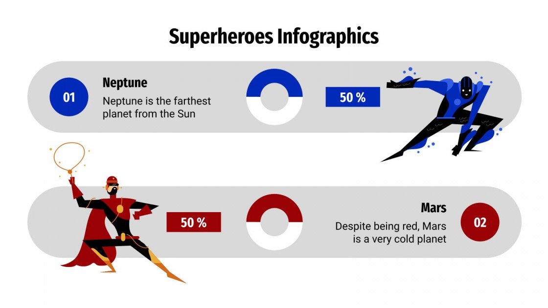 Superheroes Infographics | Google Slides & PowerPoint template