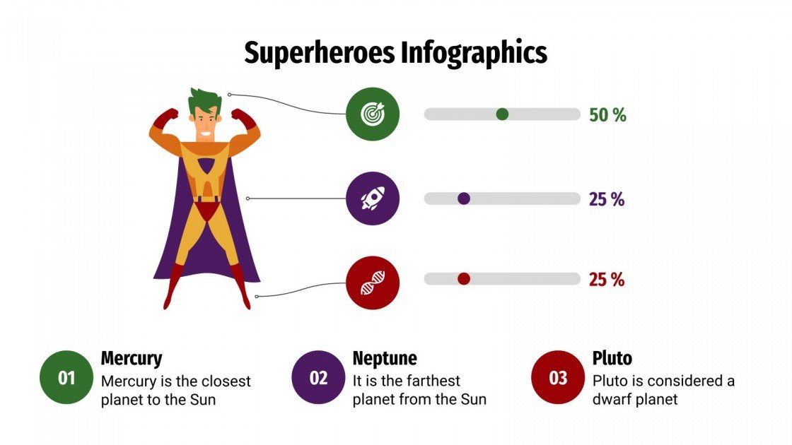 Superheroes Infographics | Google Slides & PowerPoint template
