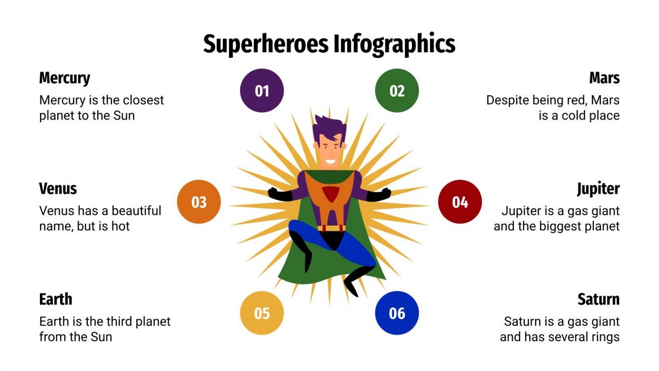 Superheroes Infographics | Google Slides & PowerPoint template