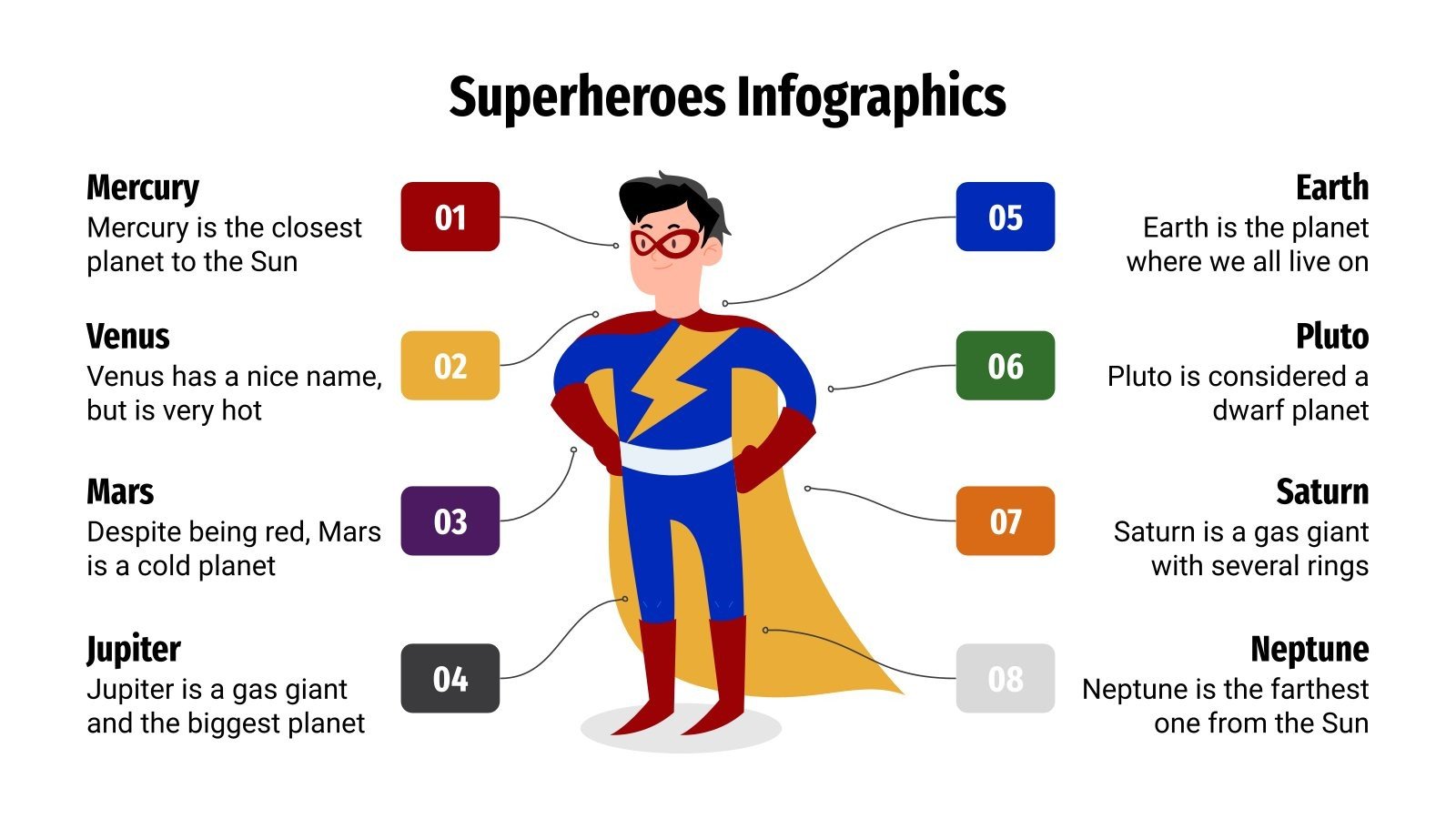 Superheroes Infographics | Google Slides & PowerPoint template