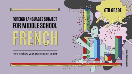 French Language Subject Middle School | Google Slides & PPT