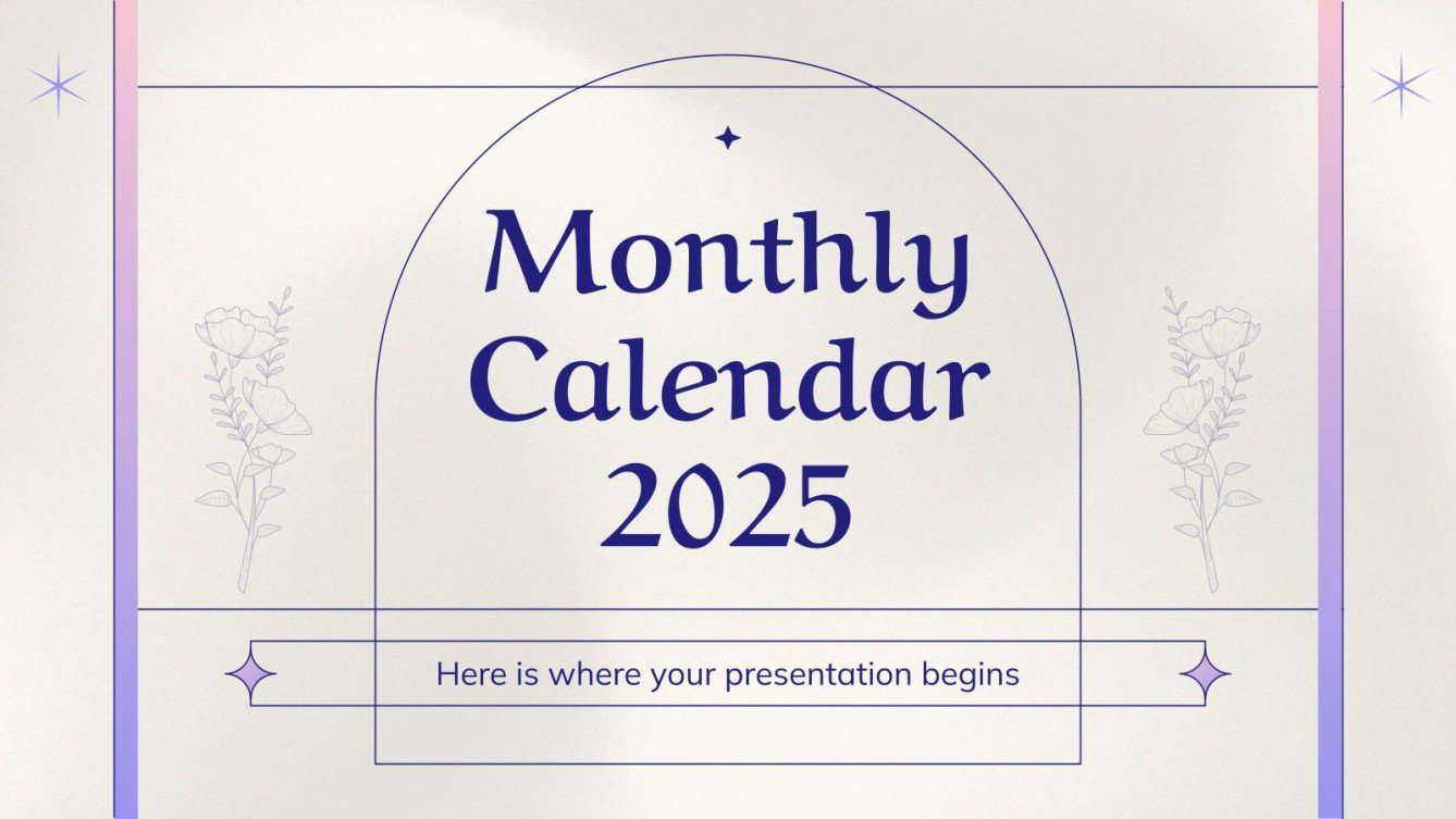 Monthly Calendar 2025 | Google Slides & PowerPoint