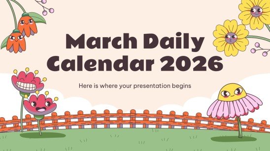 March Daily Calendar 2026 | Google Slides & PowerPoint
