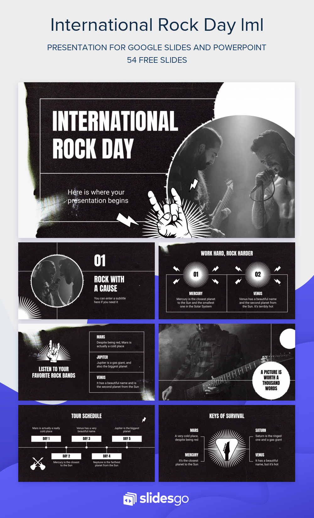 International Rock Day lml | Google Slides & PPT Template