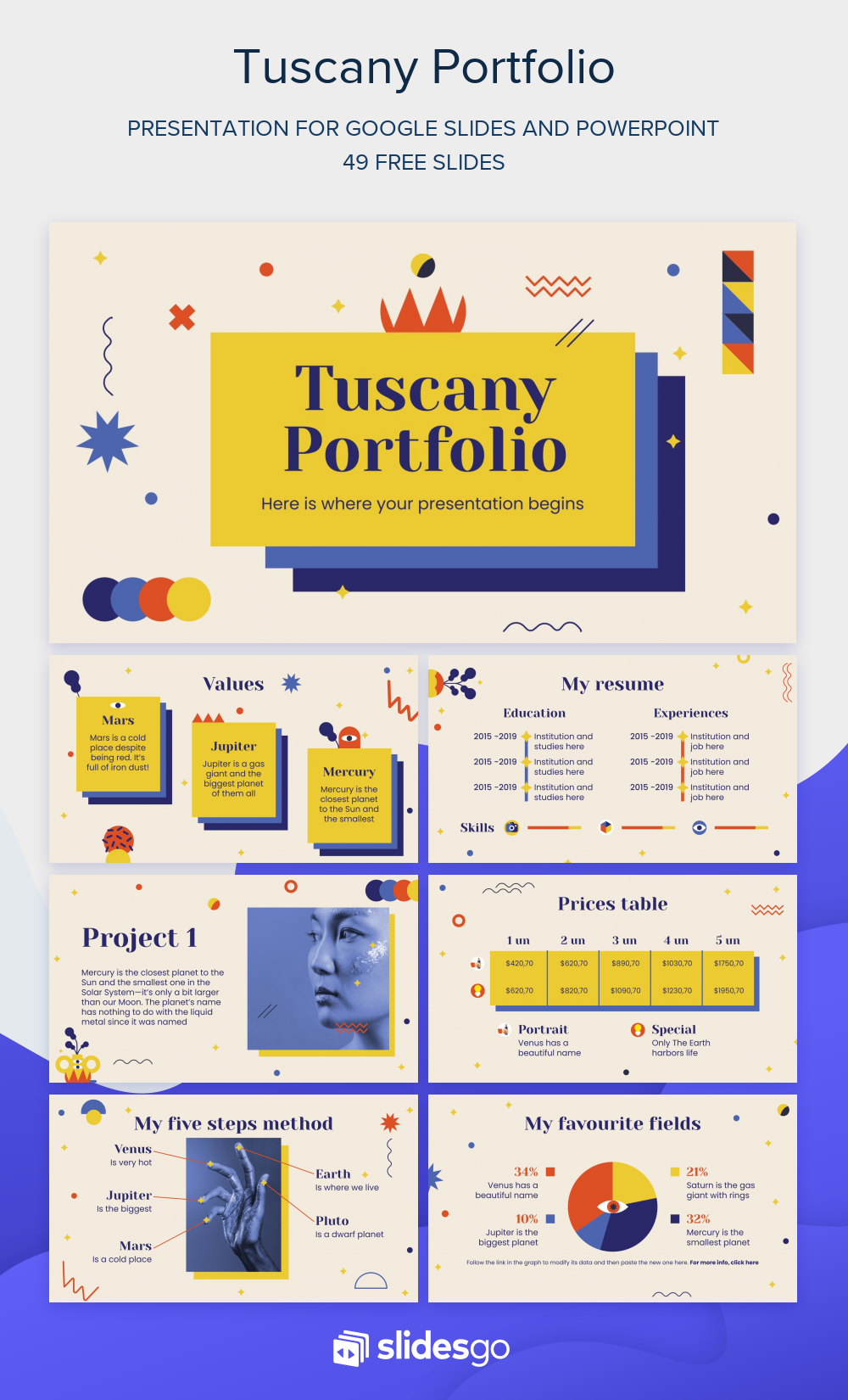 Tuscany Portfolio | Google Slides Theme & PowerPoint Template
