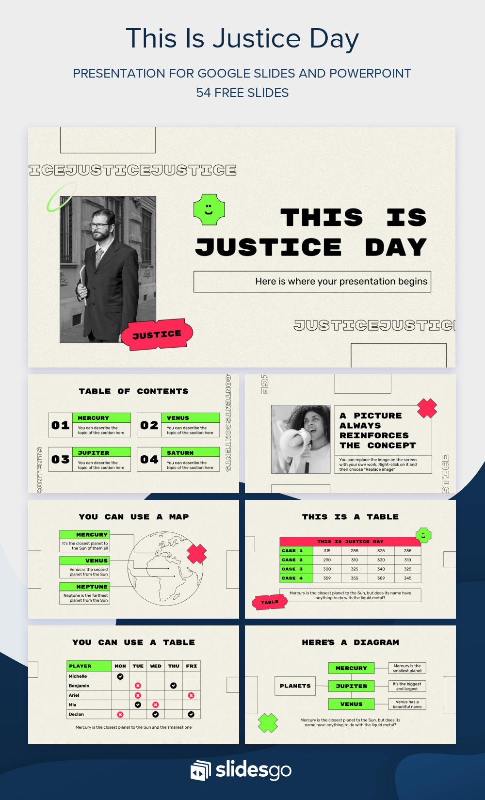This Is Justice Day | Google Slides & PowerPoint template