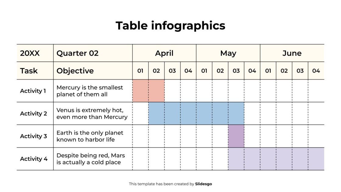 Table Infographics Template