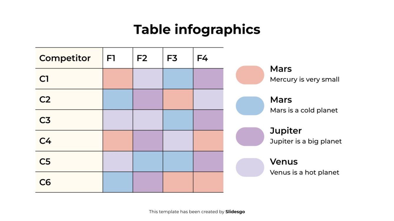 Table Infographics Template