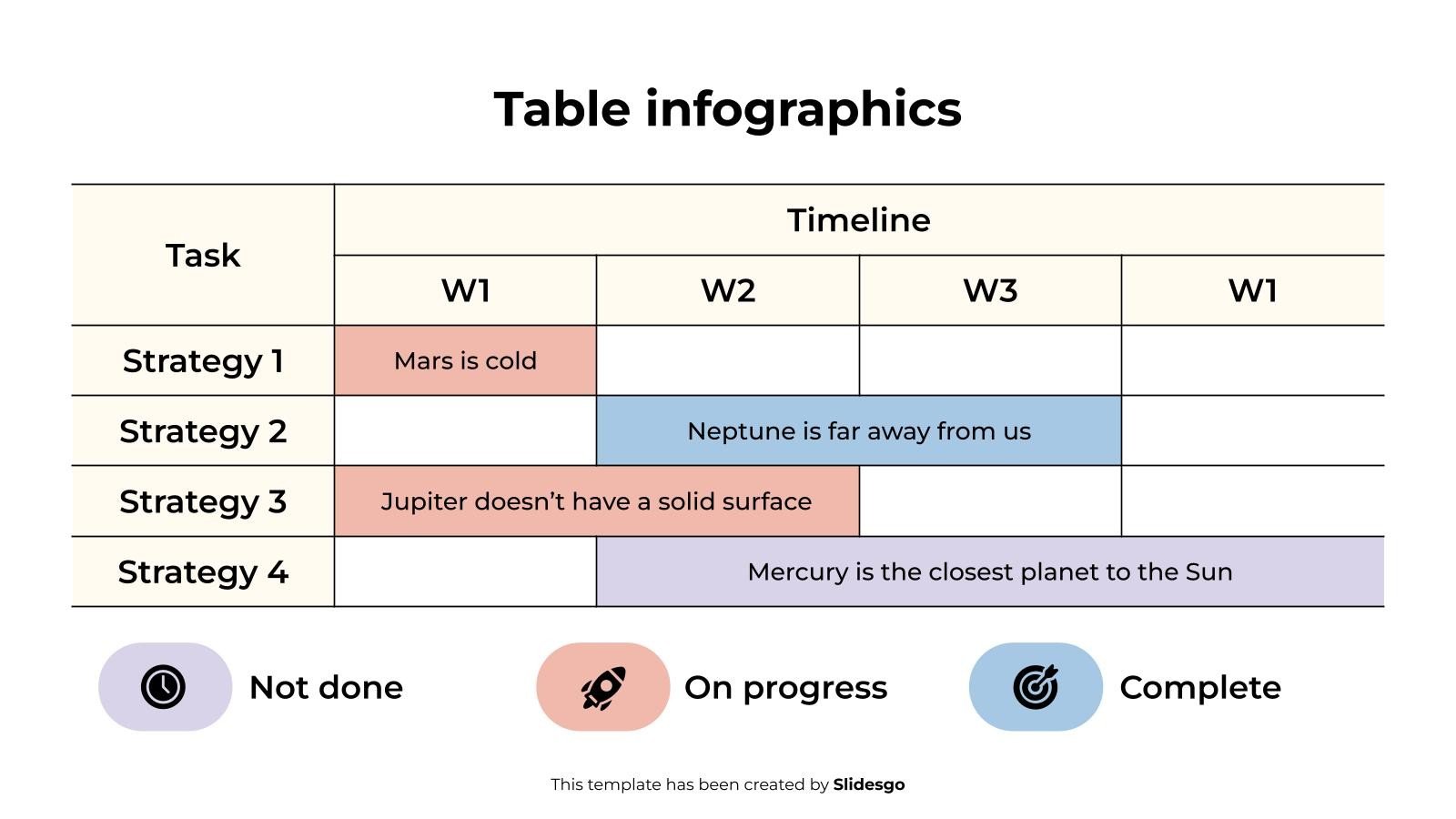 Table Infographics Template