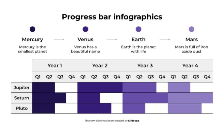 Progress Bar Infographics Template