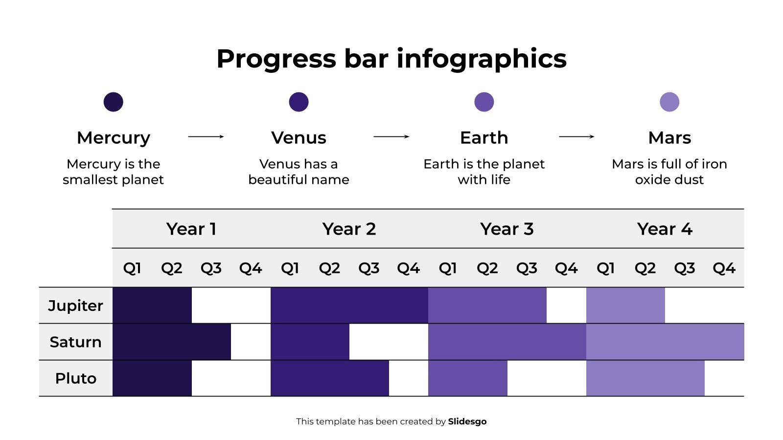 Progress Bar Infographics Template