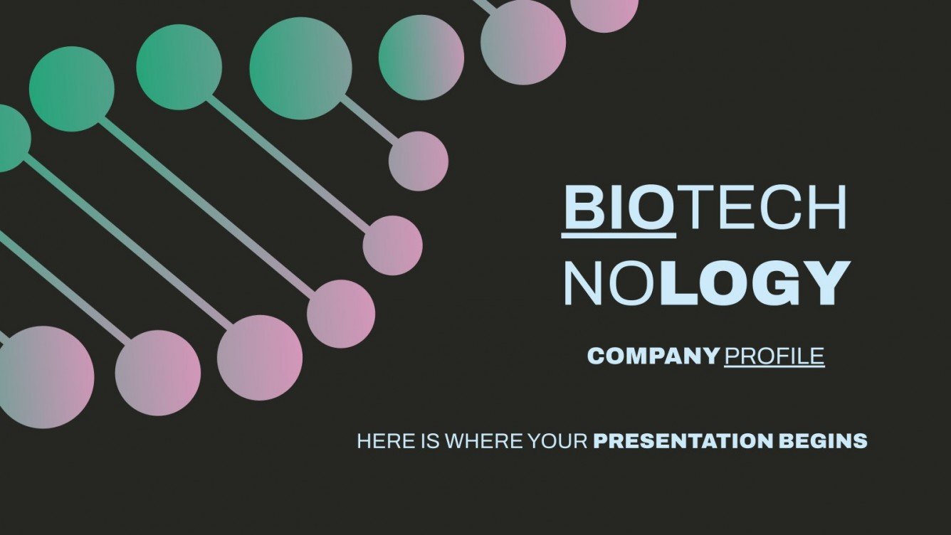 Google Slides and PowerPoint templates about biotechnology