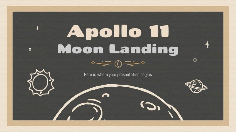 Free themes about the Moon for Google Slides & PowerPoint